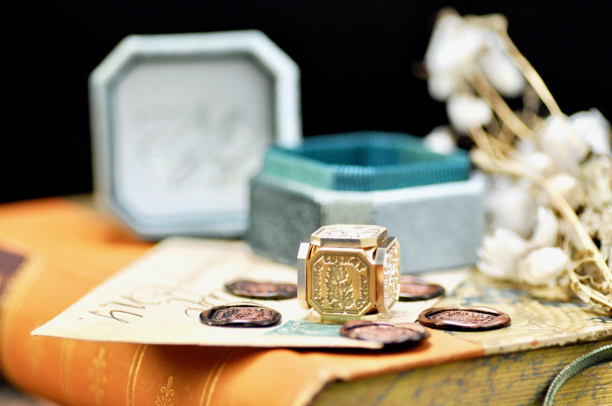 Build your own Antique Style Octagon Brass Cube Wax Seal | Backtozero B20