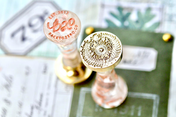 Celestial Fern Wreath Eye Iris Starlight Wax Seal Stamp | Backtozero B20