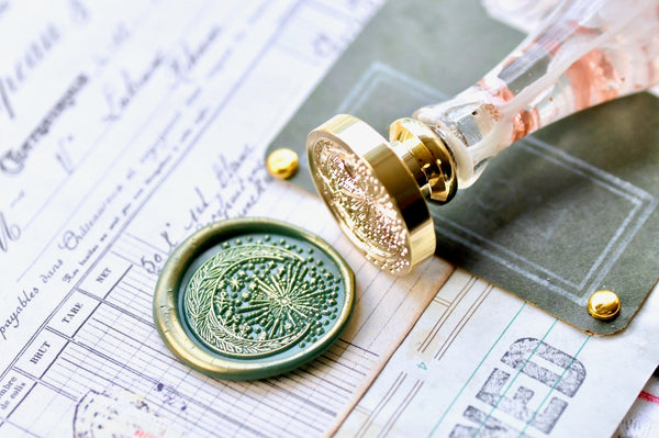 Celestial Fern Moon Starlight Wax Seal Stamp | Backtozero B20