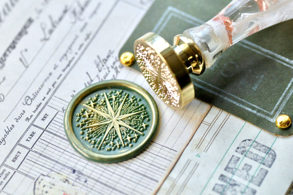 Celestial 8 Pointed Star Starlight Wax Seal Stamp | Backtozero B20