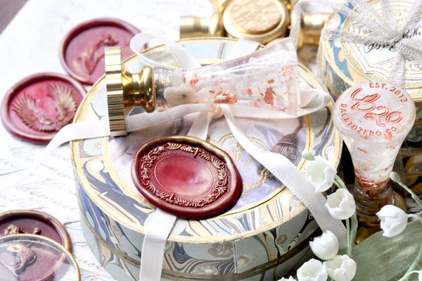 Oval Deco Frame 3D Emboss Wax Seal Stamp B | Backtozero B20