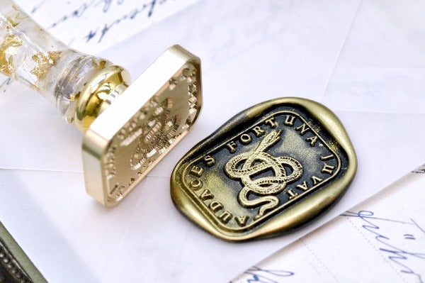 Snake Latin Motto Antique Style Wax Seal Stamp | Backtozero B20