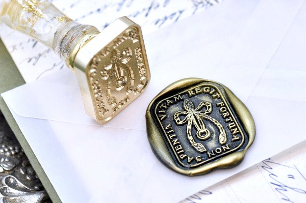 Wishbone Latin Motto Antique Style Wax Seal Stamp | Backtozero B20