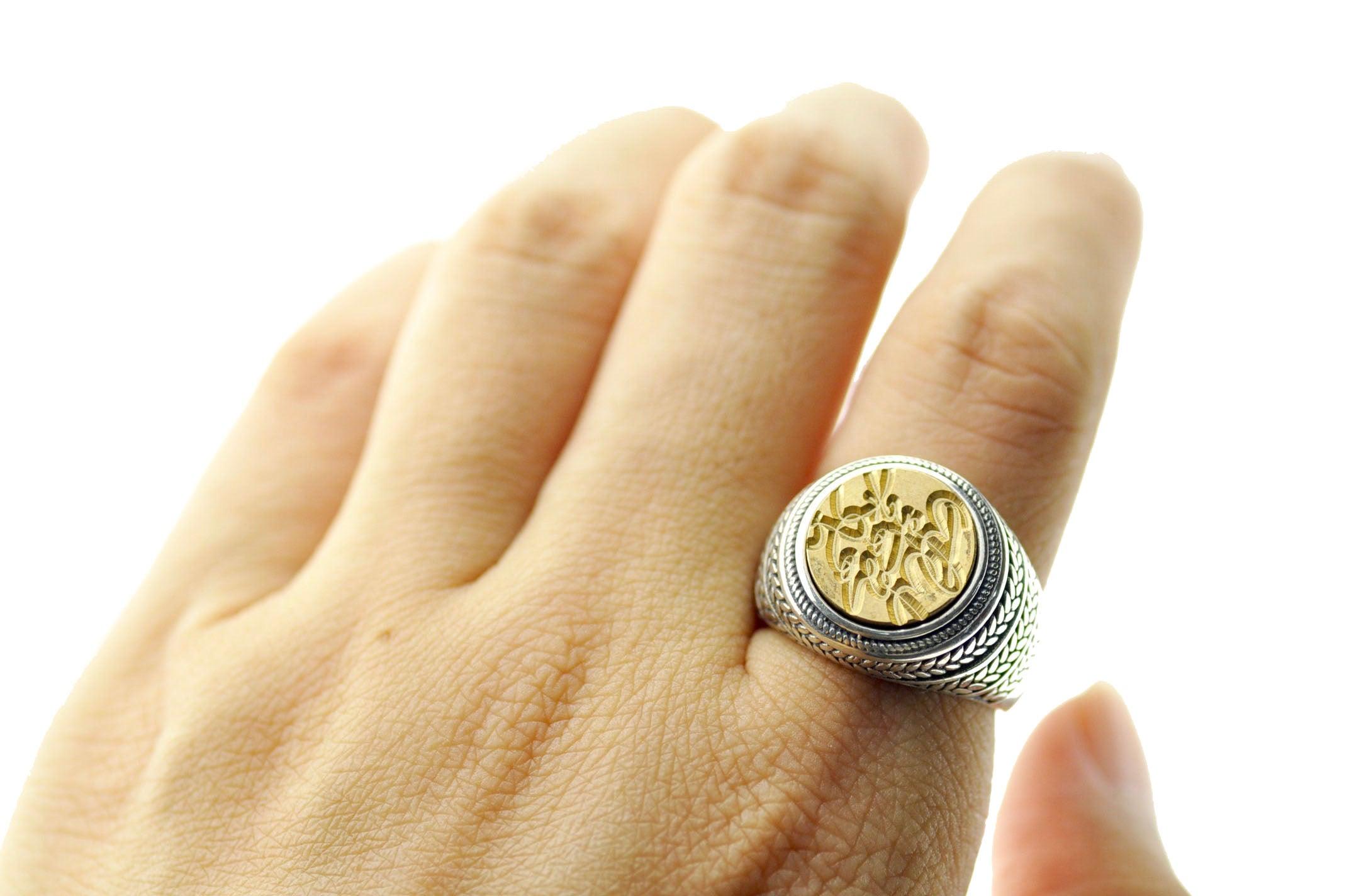 Bespoke Custom Design your Own Signet Wax Seal Intaglio Ring | Backtozero
