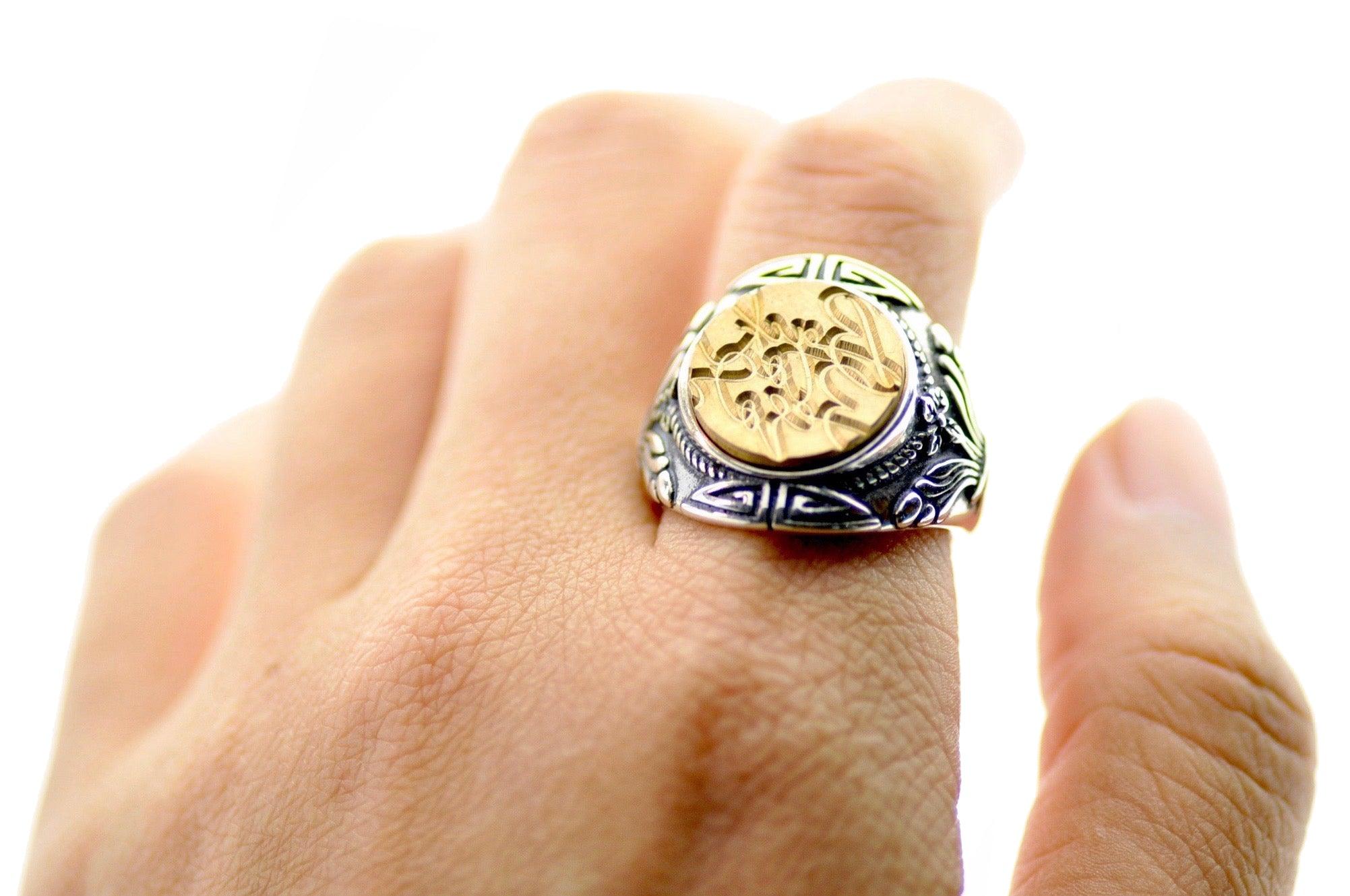Bespoke Custom Design your Own Signet Wax Seal Intaglio Ring | Backtozero