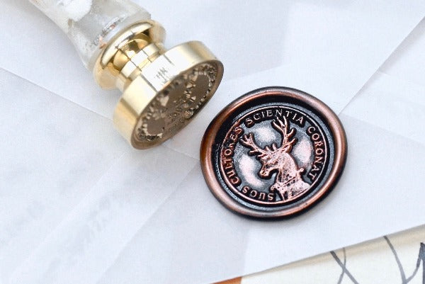 Deer Latin Motto Antique Style Wax Seal Stamp | Backtozero B20