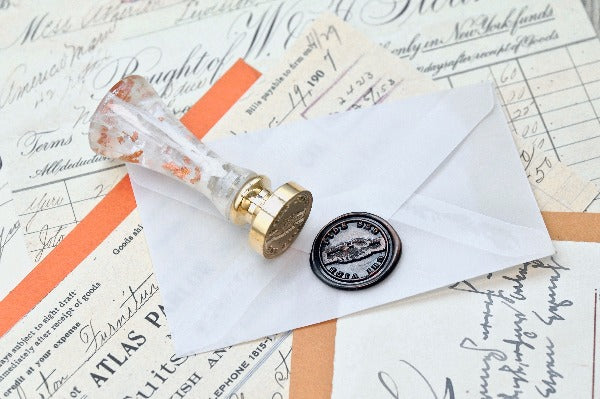 Handshake Latin Motto Antique Style Wax Seal Stamp | Backtozero B20