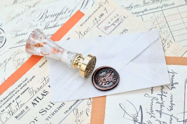 Winged Ox Latin Motto Antique Style Wax Seal Stamp | Backtozero B20