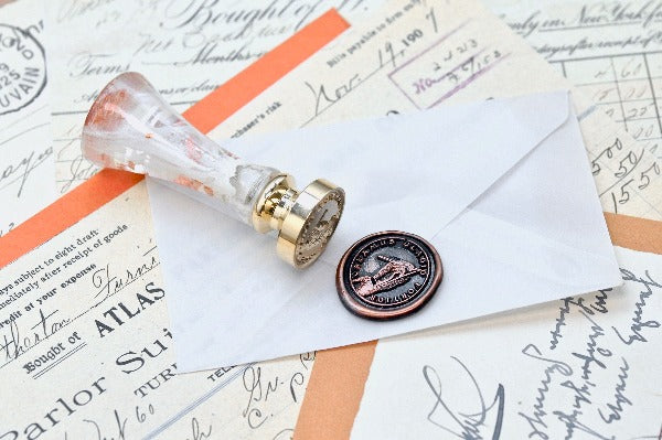 Writing Hand Latin Motto Antique Style Wax Seal Stamp | Backtozero B20